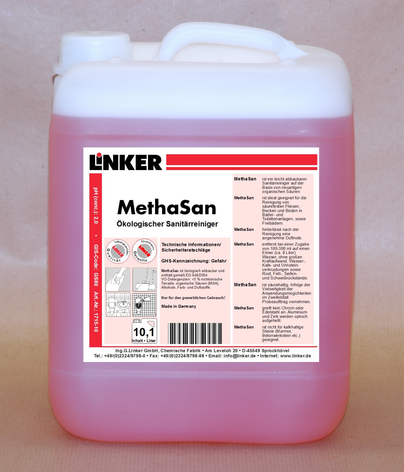 MethaSan (Art.-Nr.: 1715-XX) - Wir machen Chemie - Linker Chemie