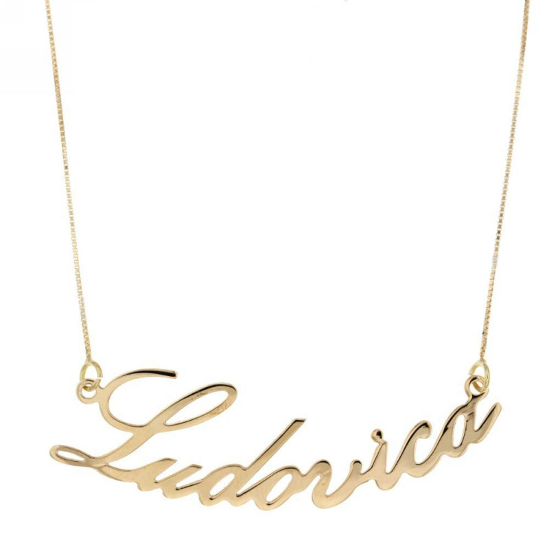 Collana con nome in oro giallo 18kt Referenza: 803321727072 - Istanti ...