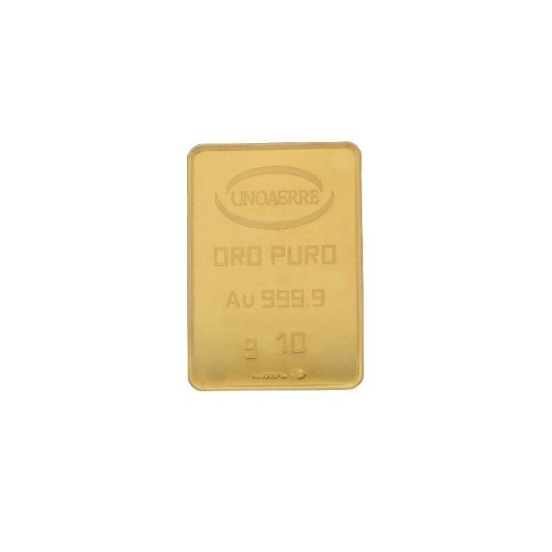 Lingotto Unoaerre Da Gr 10.00 In Oro Puro 24 Carati - Istanti di Gioia