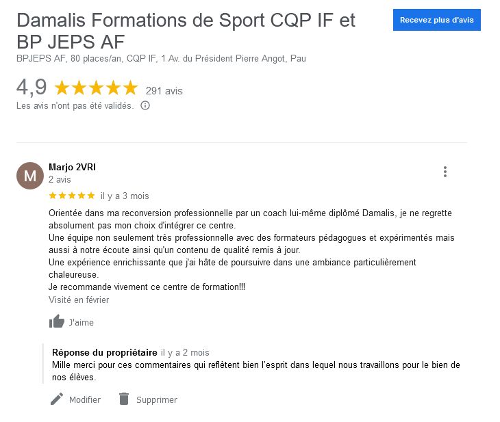 100 places par an ! CQP IF | Manager Sportif | BP JEPS AF | CQP ALS AGEE | CS AMAP | VAE - 100 ...