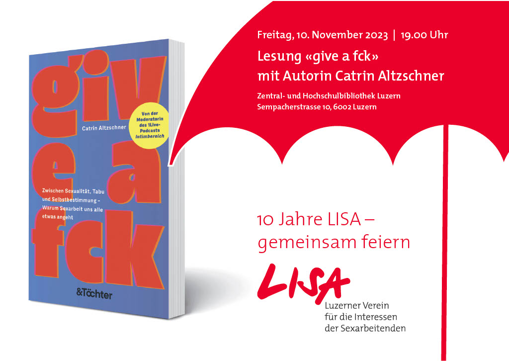 10 Jahre LISA: Lesung "give a fck" und Gespräch am 10. November 2023 ...