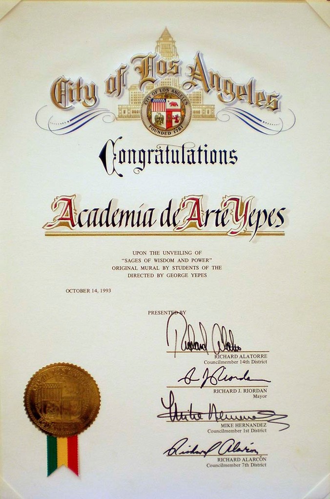 George Yepes: Awards and Commendations - George Yepes