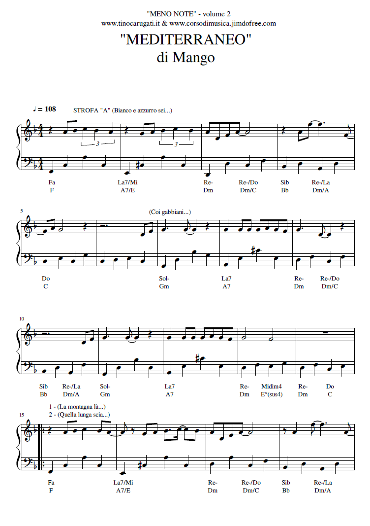 MENO NOTE - CORSO GRATUITO ON-LINE DI TEORIA MUSICALE ED ARMONIA PER ...