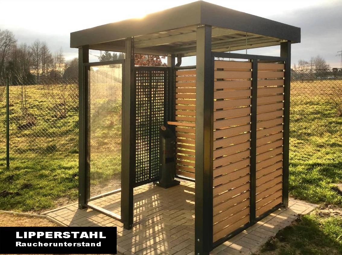 Raucher-Unterstand Lipperstahl - Stahl-Carports, Garagen und ...