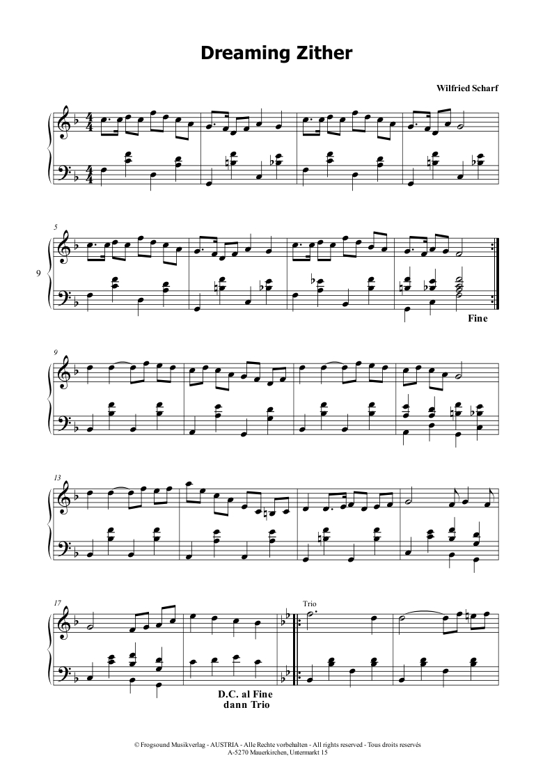 Downloads Noten - Der Zitherfreund