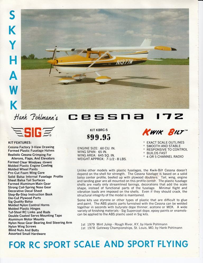 SIG RC "Kwik-Bilt" Kits - SIG's Model Aircraft Kit and ARF History