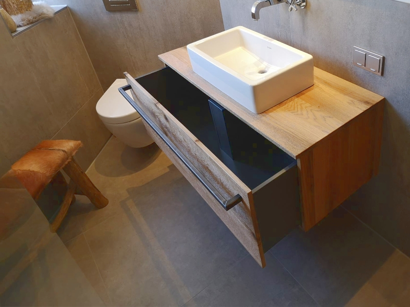 Designer Waschtisch auf Maß Altholz/Alteiche Look für ...