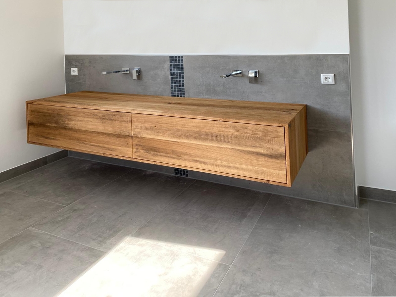 Designer Waschtisch auf Maß Altholz/Alteiche Look für ...