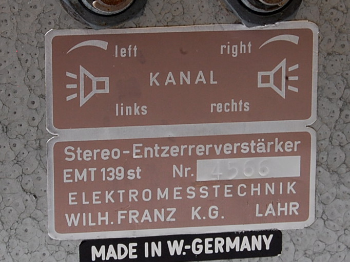 EMT 139st / EMT 139st b from 1959 / 1963 - ing. J.P. (Hans) van Vliet ...