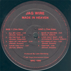 BRC 1980 - Jag Wire - Made in Heaven - Banzai Records