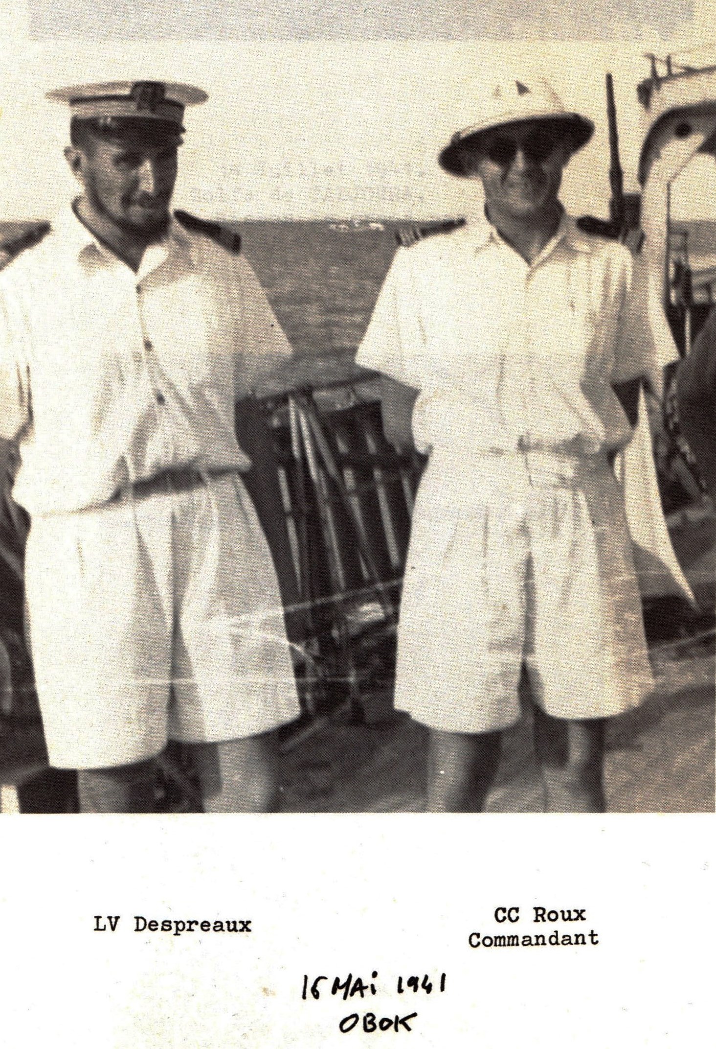 ROUX André (1907-1983) FNFL Compagnon de la Libération Marine de Guerre ...