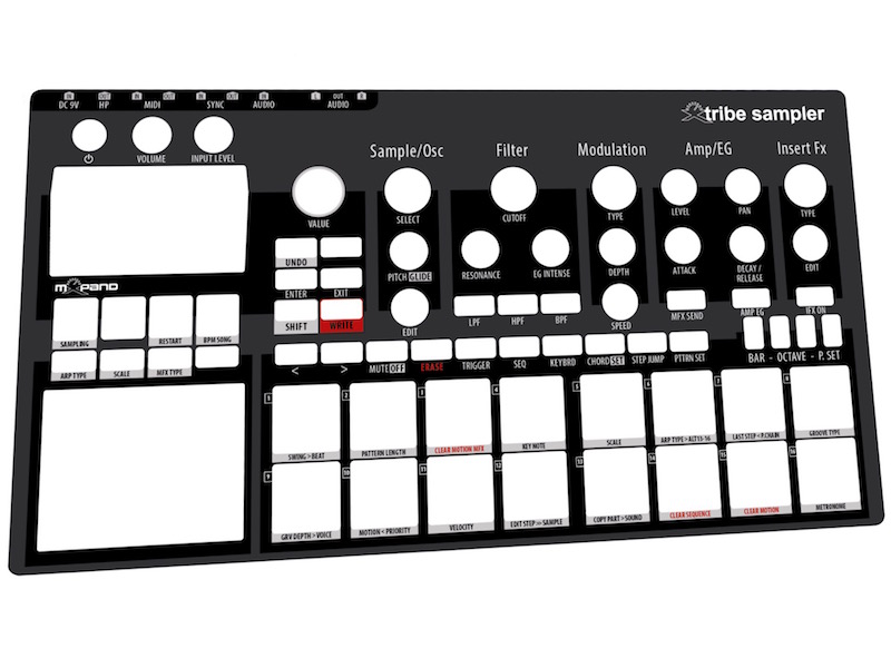 Korg Electribe 2 Sampler Black, Instrument Overlay - mxpand • Overlays ...