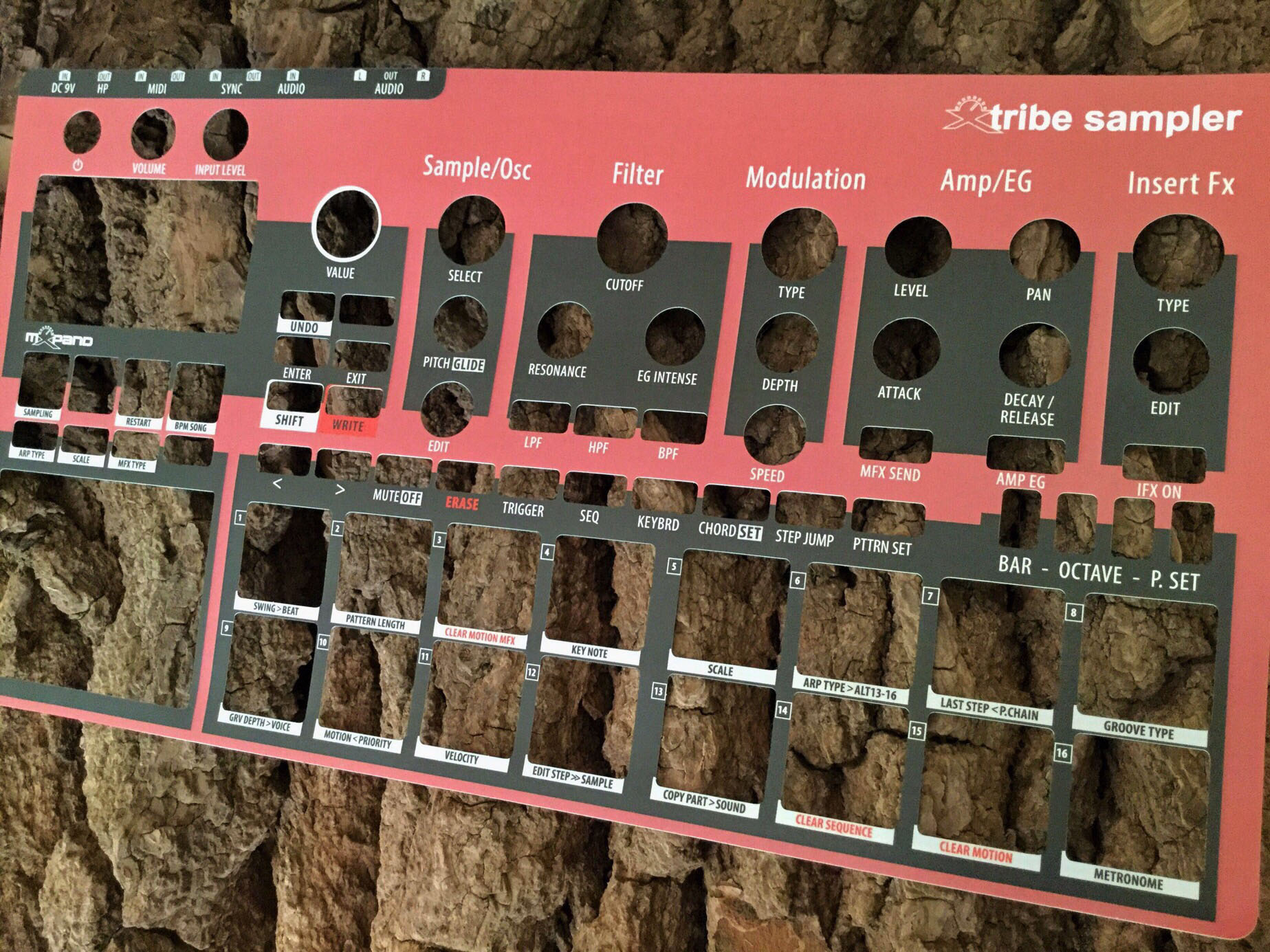 Korg Electribe 2 Sampler Red, Instrument Overlay - mxpand • Overlays ...