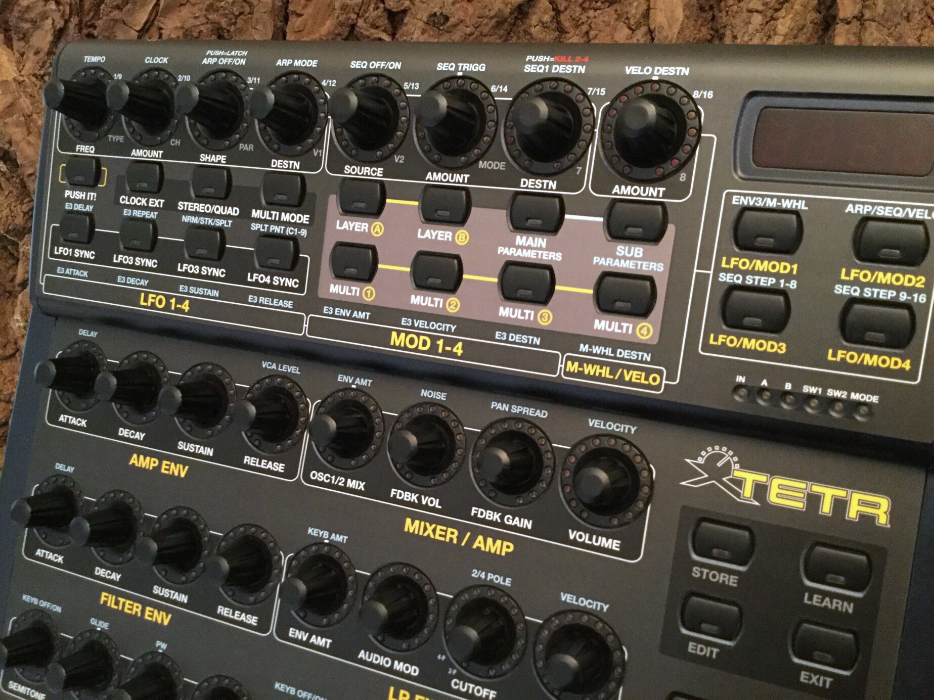 DSI Tetra, Controller Overlay - mxpand • Overlays for synths & more