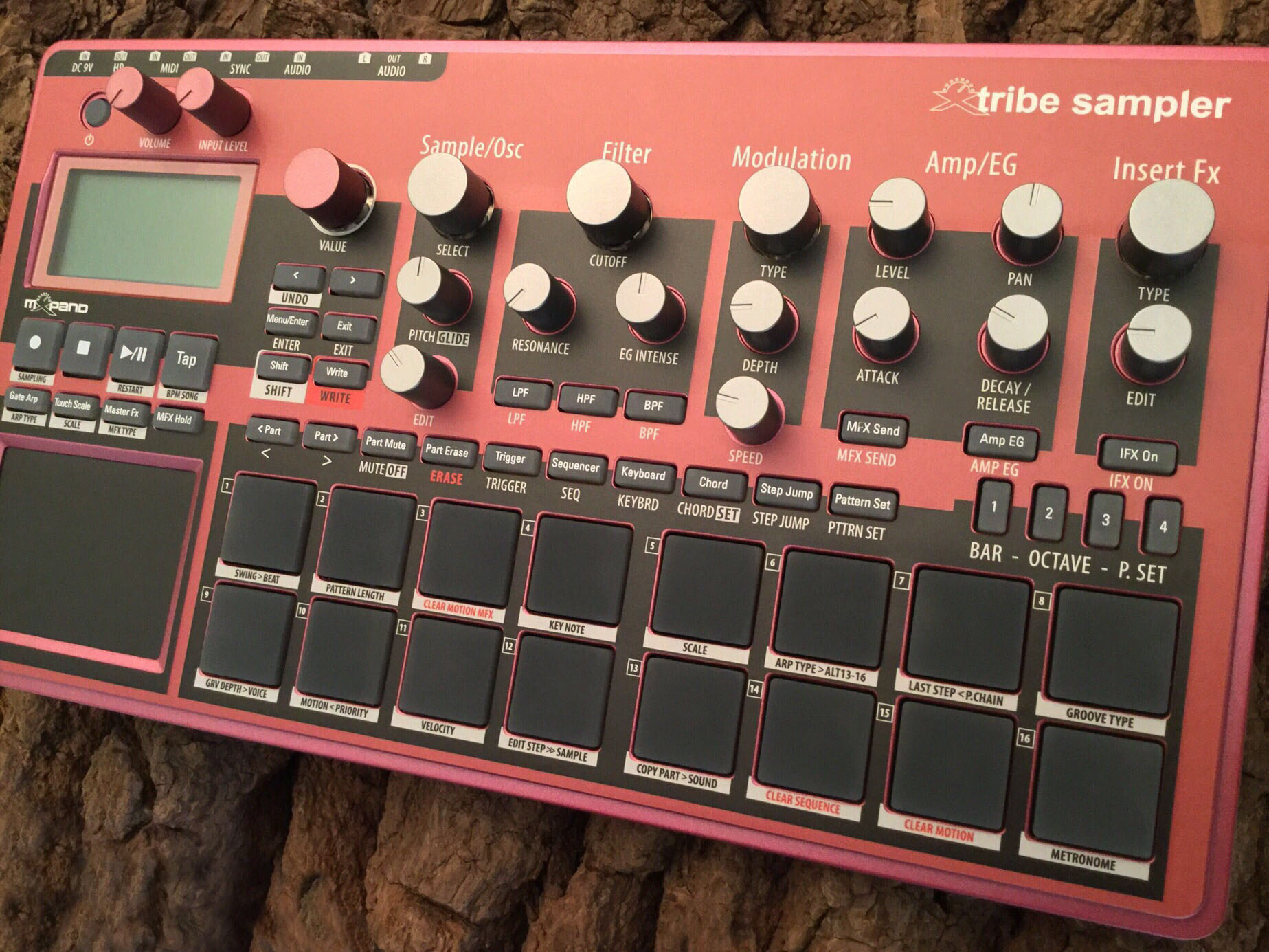 Korg Electribe 2 Sampler Red, Instrument Overlay - mxpand • Overlays ...