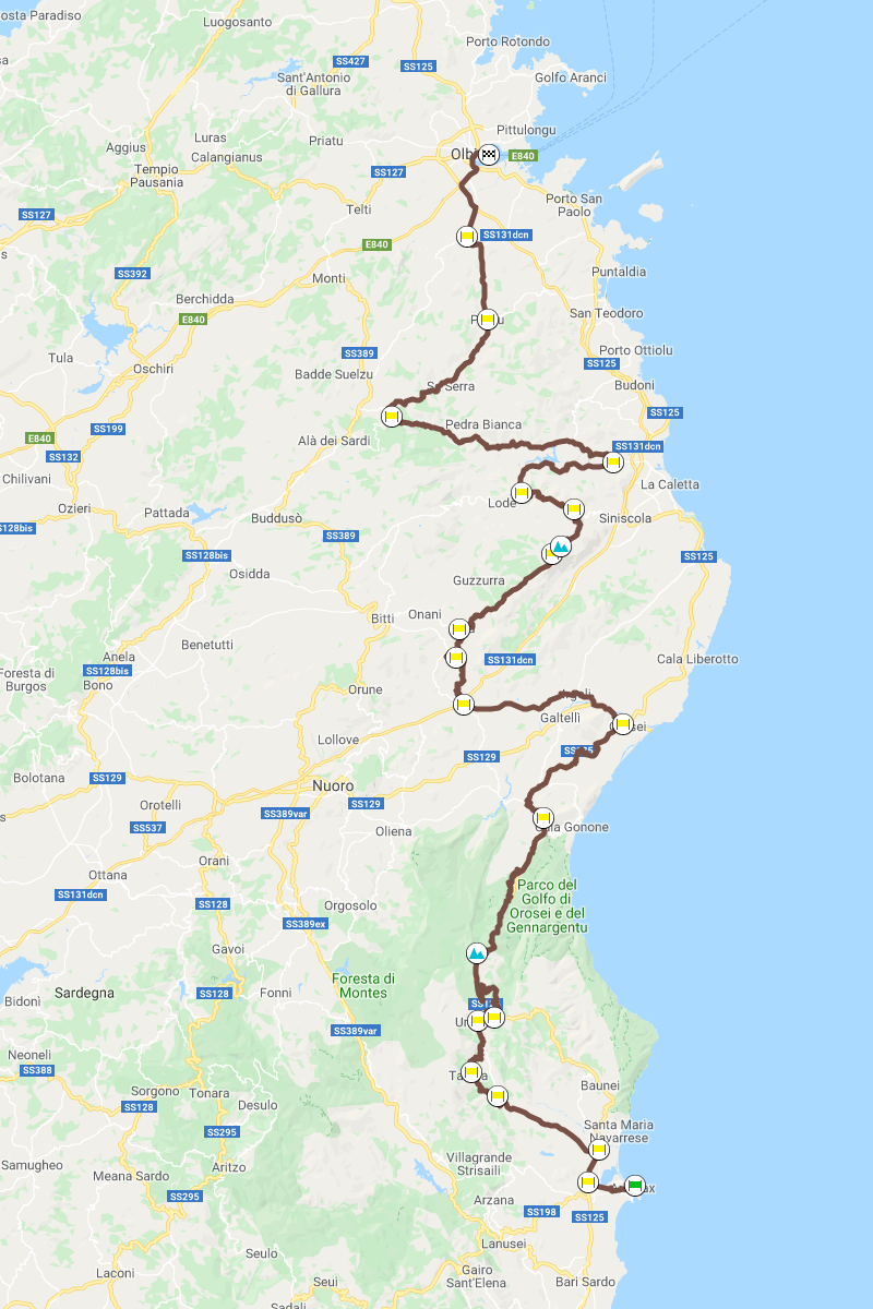 Sardegna-quattro-giorni (Sardinien-Rundreise mit dem Motorrad) - Pässe.Info