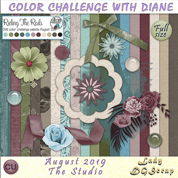 DSS Aug'19 Color Challenge with Diane - Lady-DGscrap