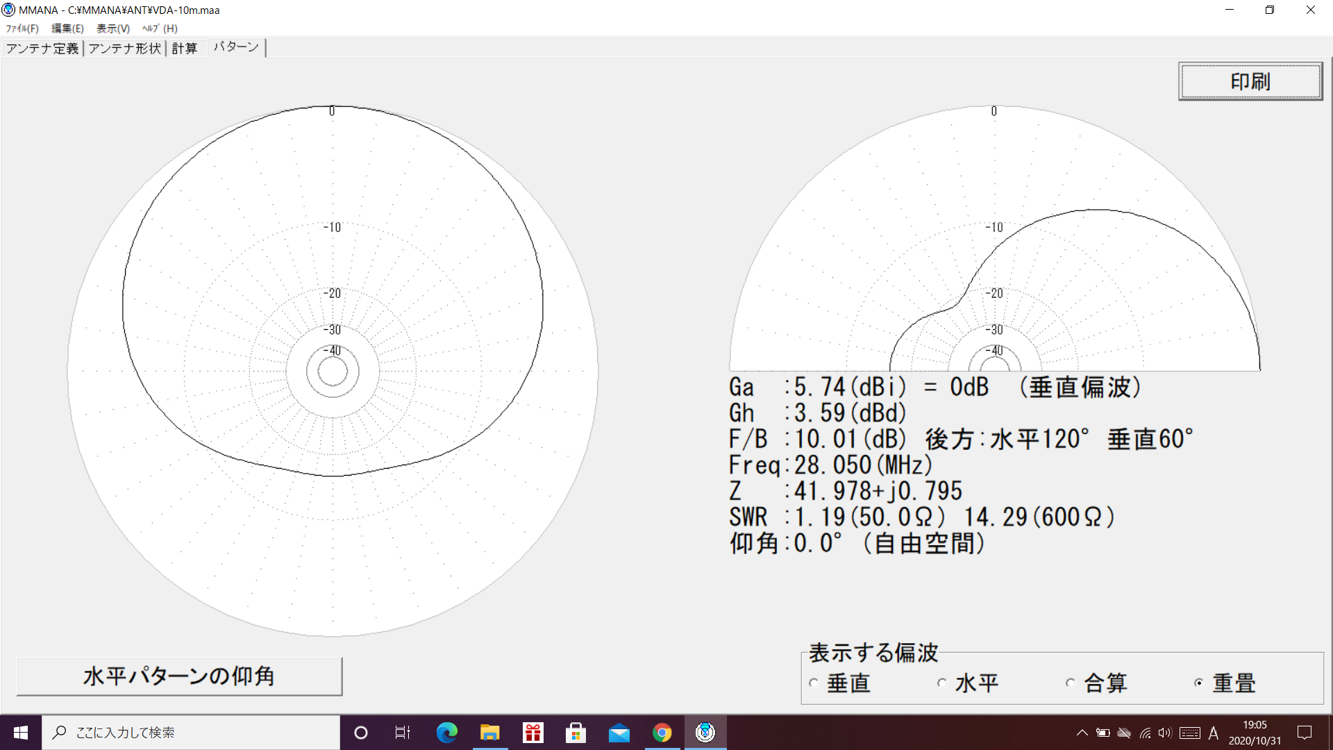 28MHZ用VDA(Vertical Dipole Array) - JA0JHQ/JD1BOW 運用記録