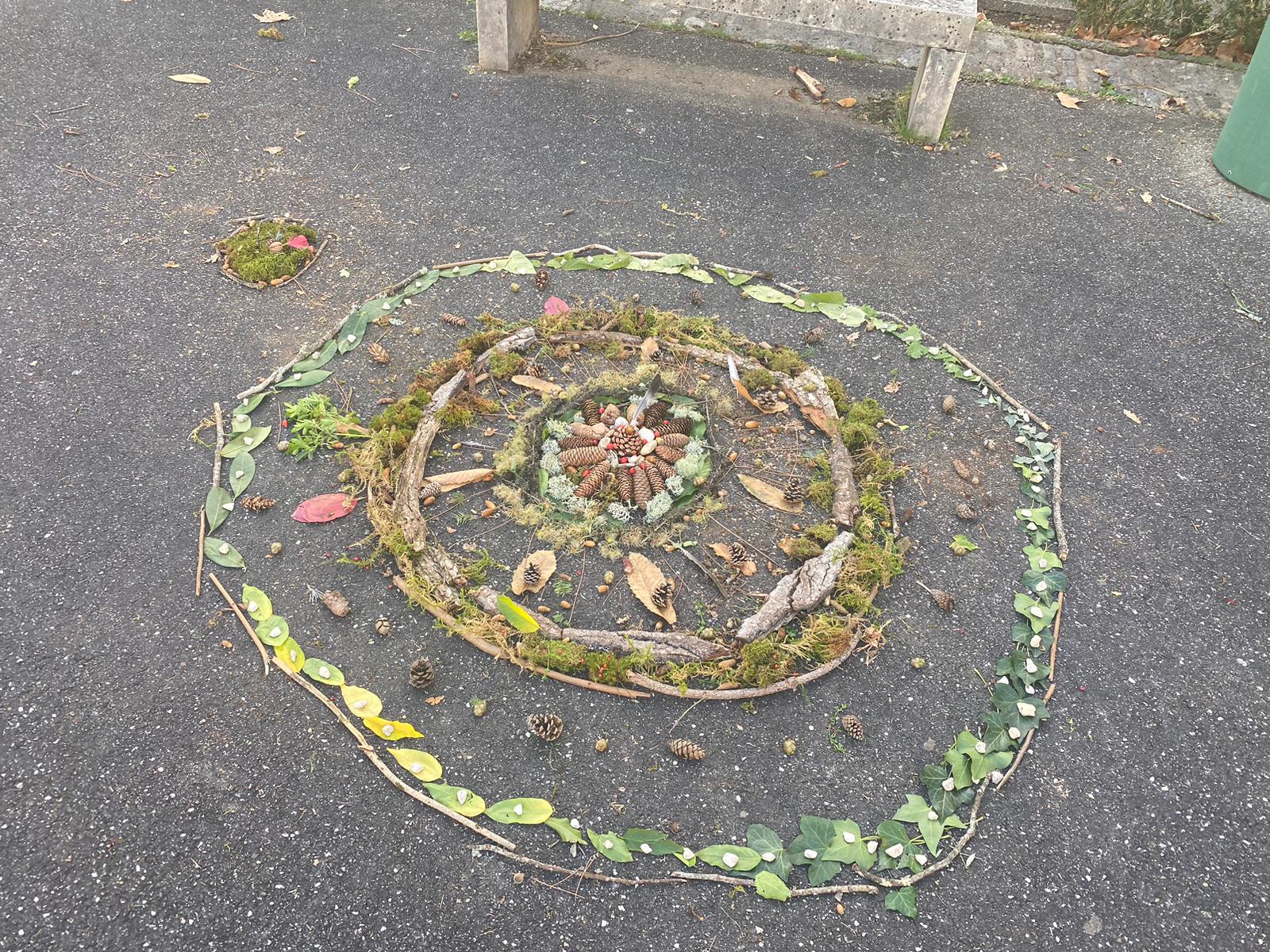 Atelier Land Art réalisé par les élèves de CM1 CM2 de Castelfranc ...