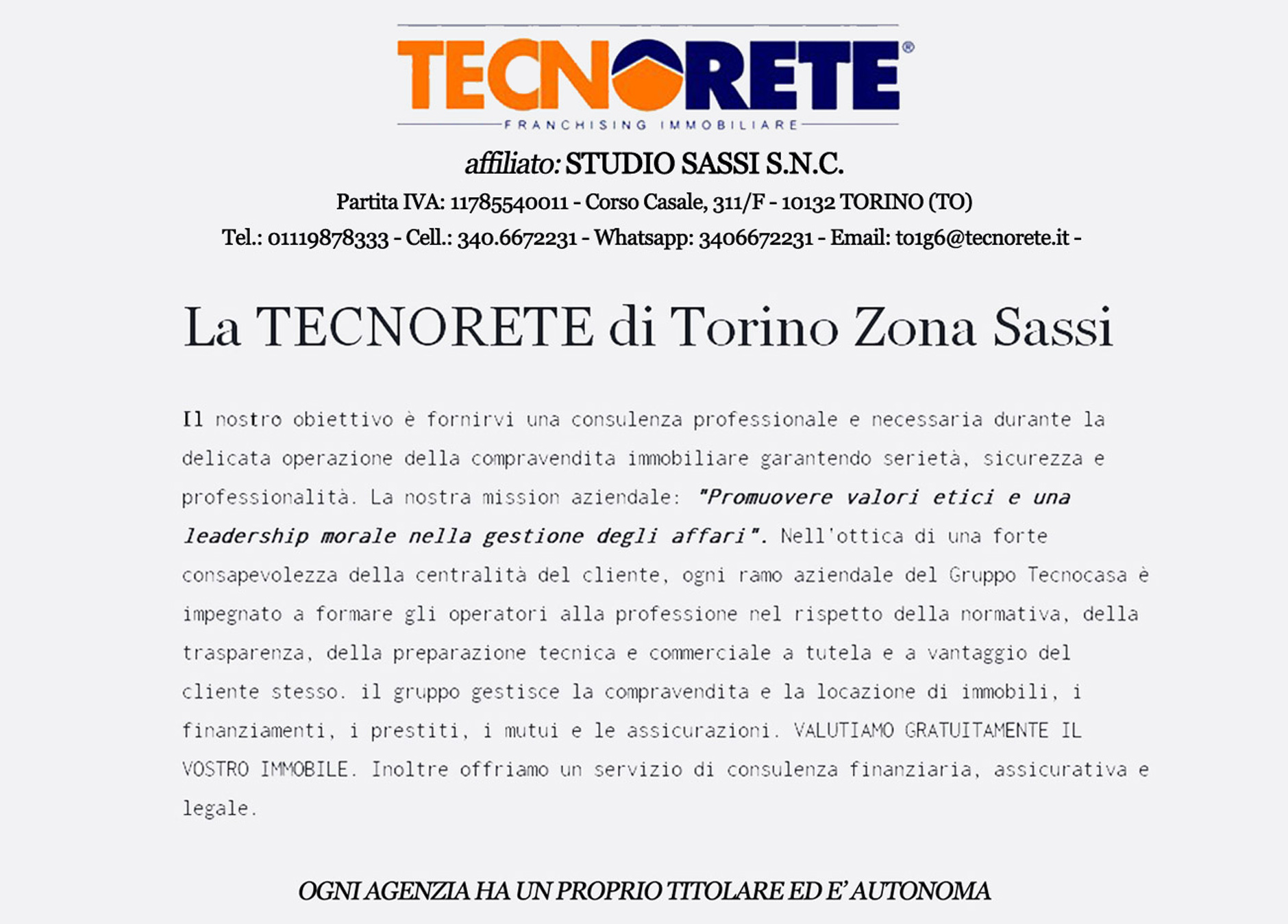 Tecnorete studio Sassi - Benvenuti su borgatasassi!