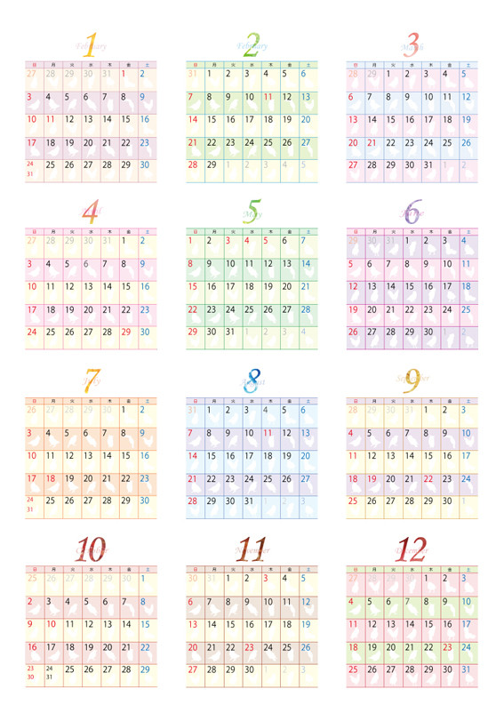 2016年 壁掛け 鳥づくしカレンダー - オーダーメイドアトリエ 2016年 壁掛け 鳥づくしカレンダー - オーダーメイドアトリエ