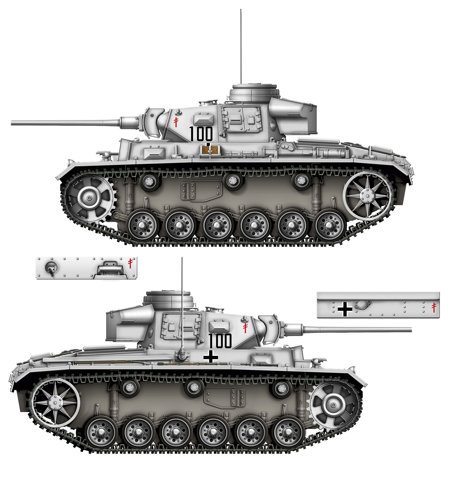 Panzer III Ausf. J (3 in 1) - Das Werk Scale Models