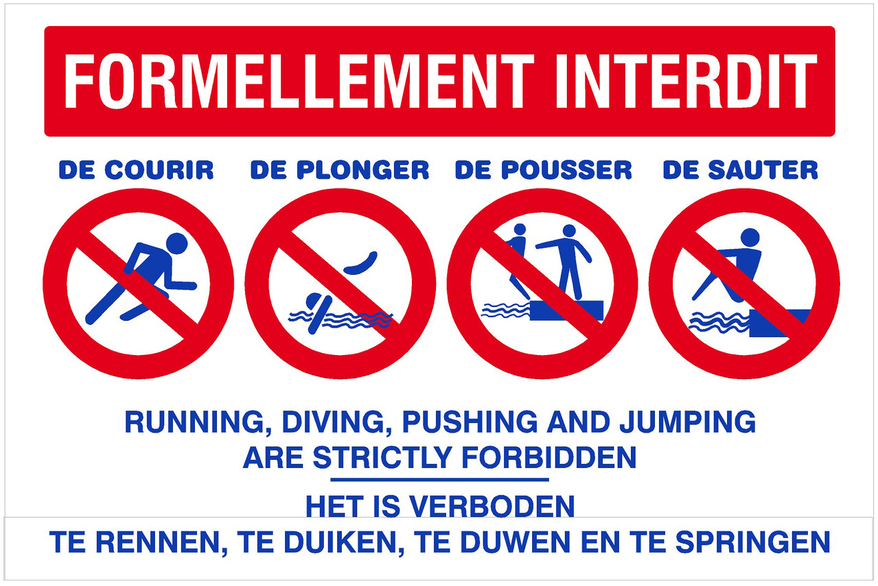 Panneau D'interdiction De Courir Pour Les Enfants Panneau Obligatoire