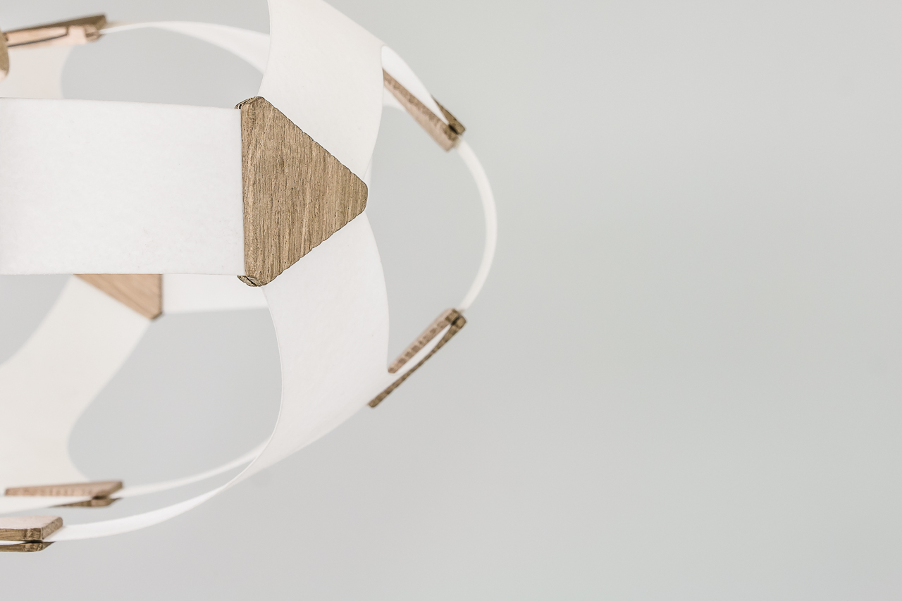 luminaire Alvéole bois papier - MW, luminaire design et lampe créateur