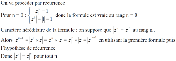 Propriétés sur le module et l'argument - Site sur les nombres complexe ...