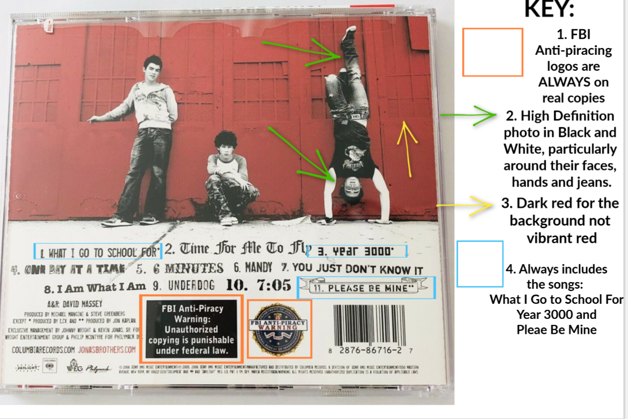 How to tell you are buying a real or fake It's About Time CD ...