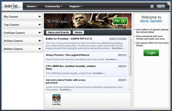 Aeria Ignite（アエリア・イグナイト）について - 無料オンラインゲーム Shaiya-北米