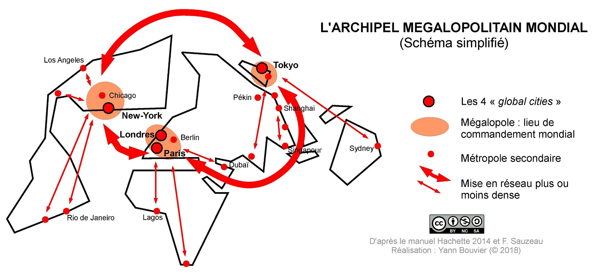 SCHÉMA DE GÉOGRAPHIE (Term.) - L'archipel mégalopolitain mondial (AMM ...