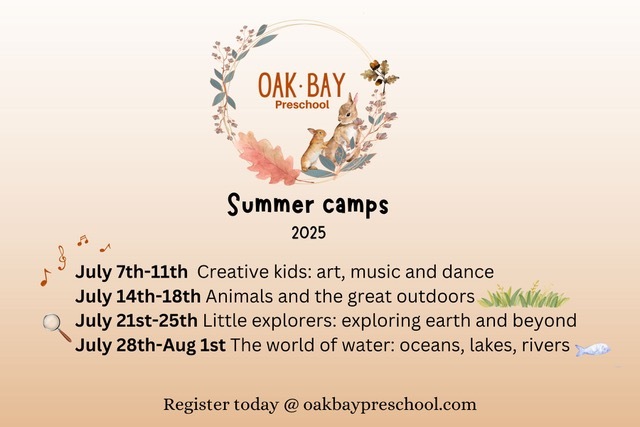 Summer Camp 2024 - Oak Bay Preschool