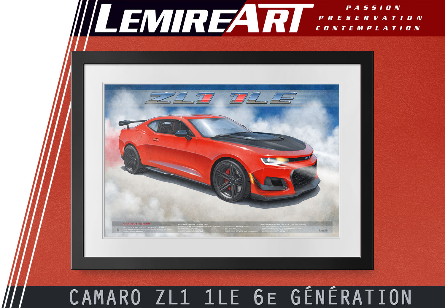 >> LE PORTRAIT DESSINÉ DE LA CAMARO ZL1 1LE G6 - AUTOMOTIVE ART BY ...