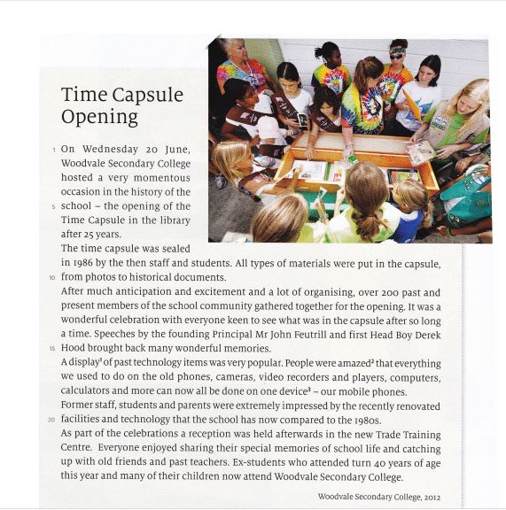 Unit 6 - Time Capsule - Site de english-is-fun-houtland