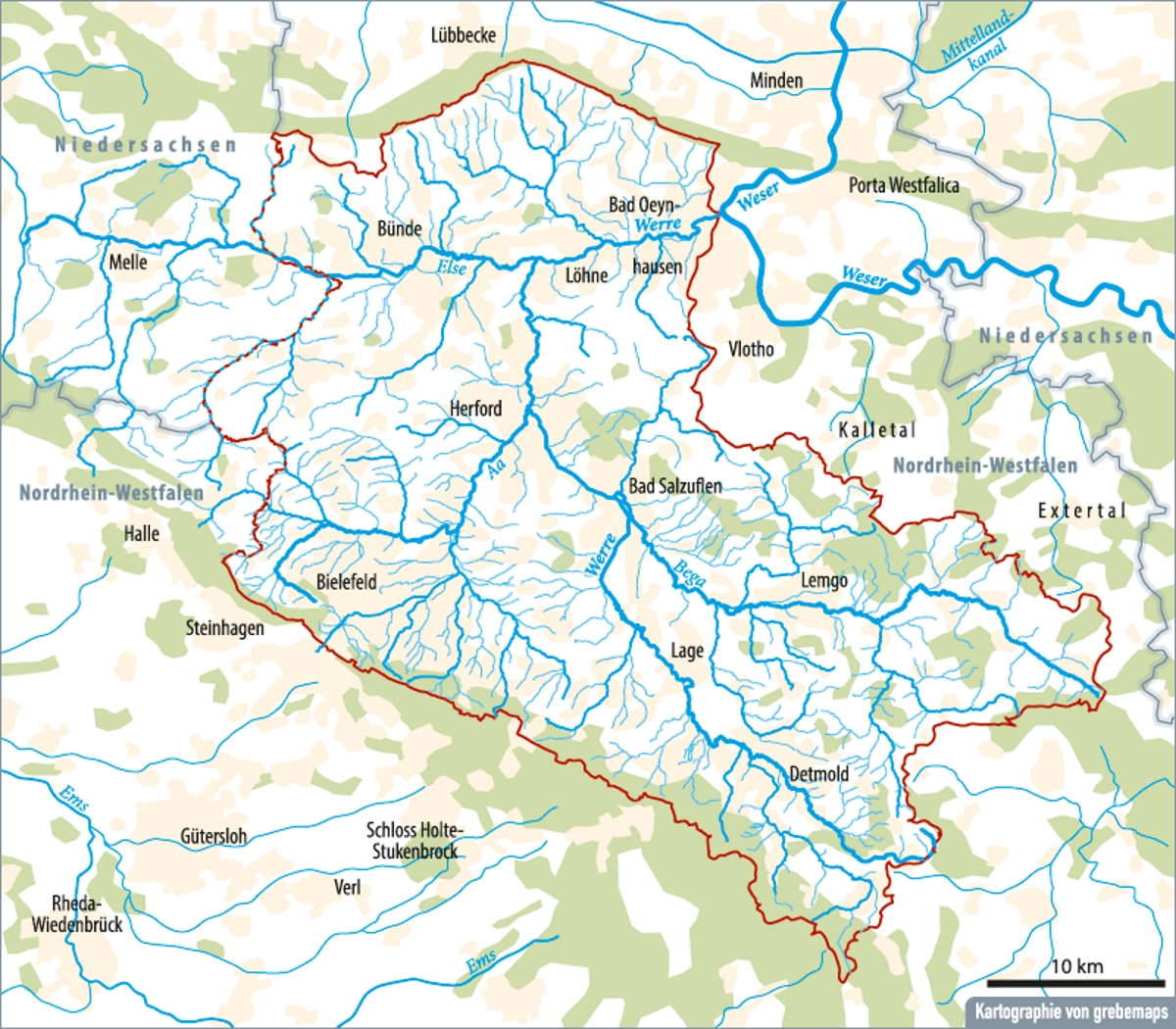 Verbandsgebiet - Werre-Wasserverband