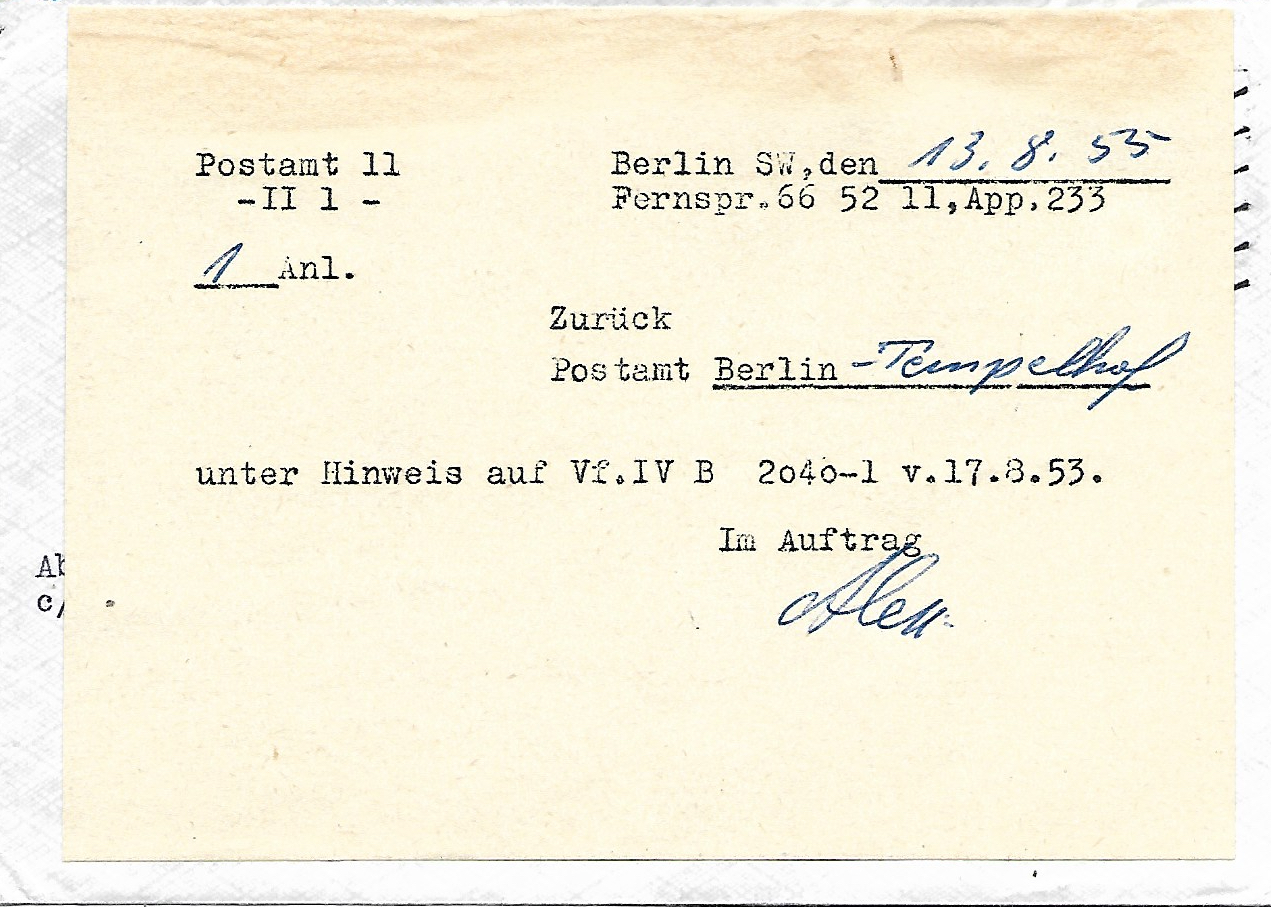 Berliner Marken / Berlin stamps - Postkrieg / Postal War