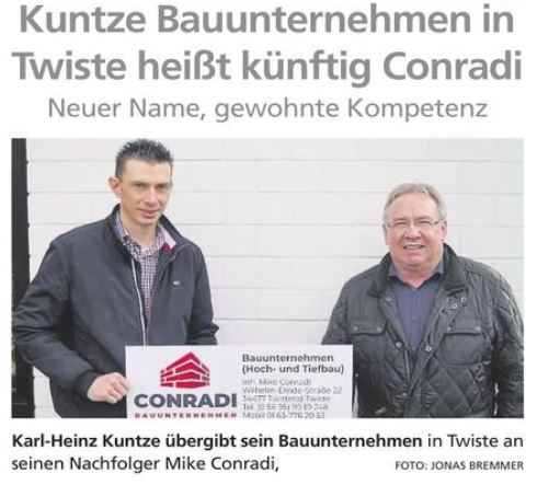 Aktuelles - Mike Conradi | Twiste