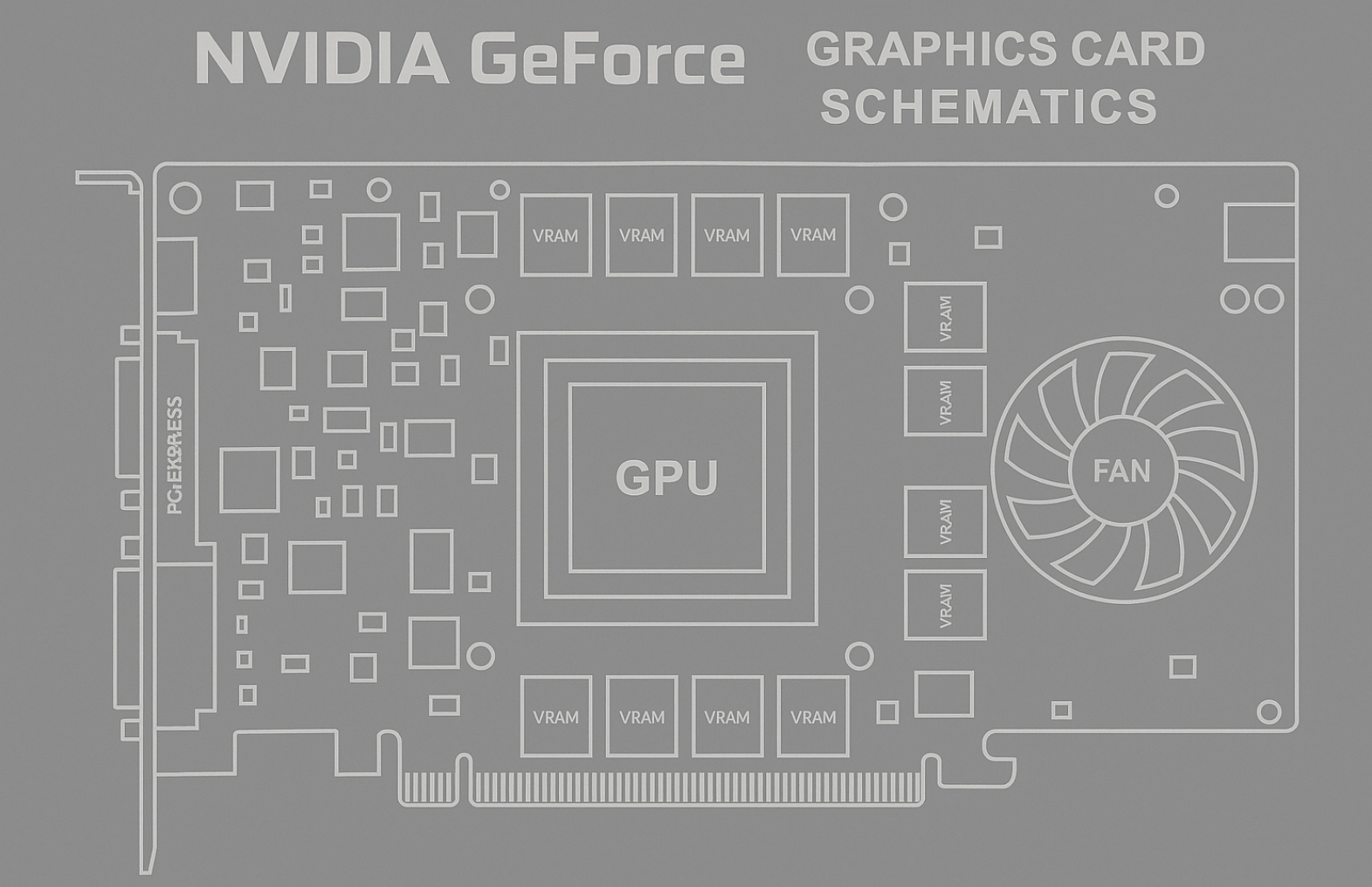 Nvidia GeForce Graphics Card Schematics Diagram. PCB Layout - Schematic