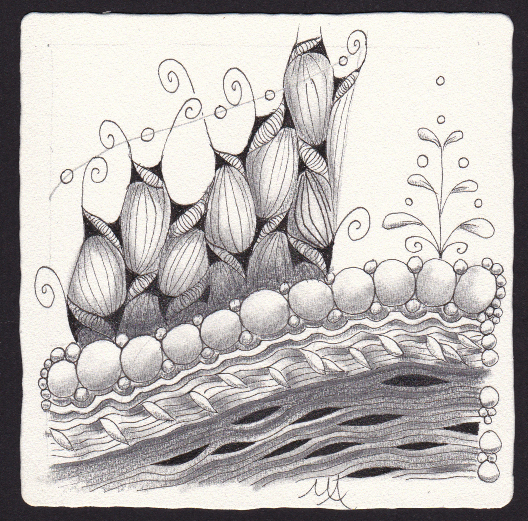 Square One Purely Zentangle African Artist - Ute Andresen | Malerin ...