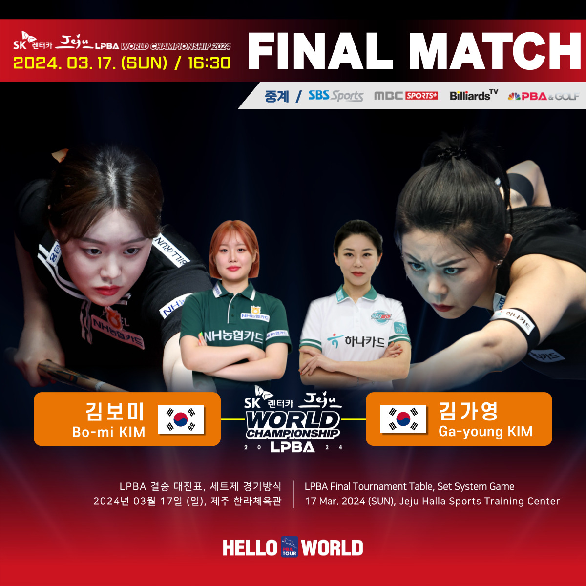 〈BD〉チョゼホ／キムガヨンが優勝。PBA/LPBAシーズン最終戦『World Championship』。日本勢は東内那津未が9位タイ - ビリヤードデイズ