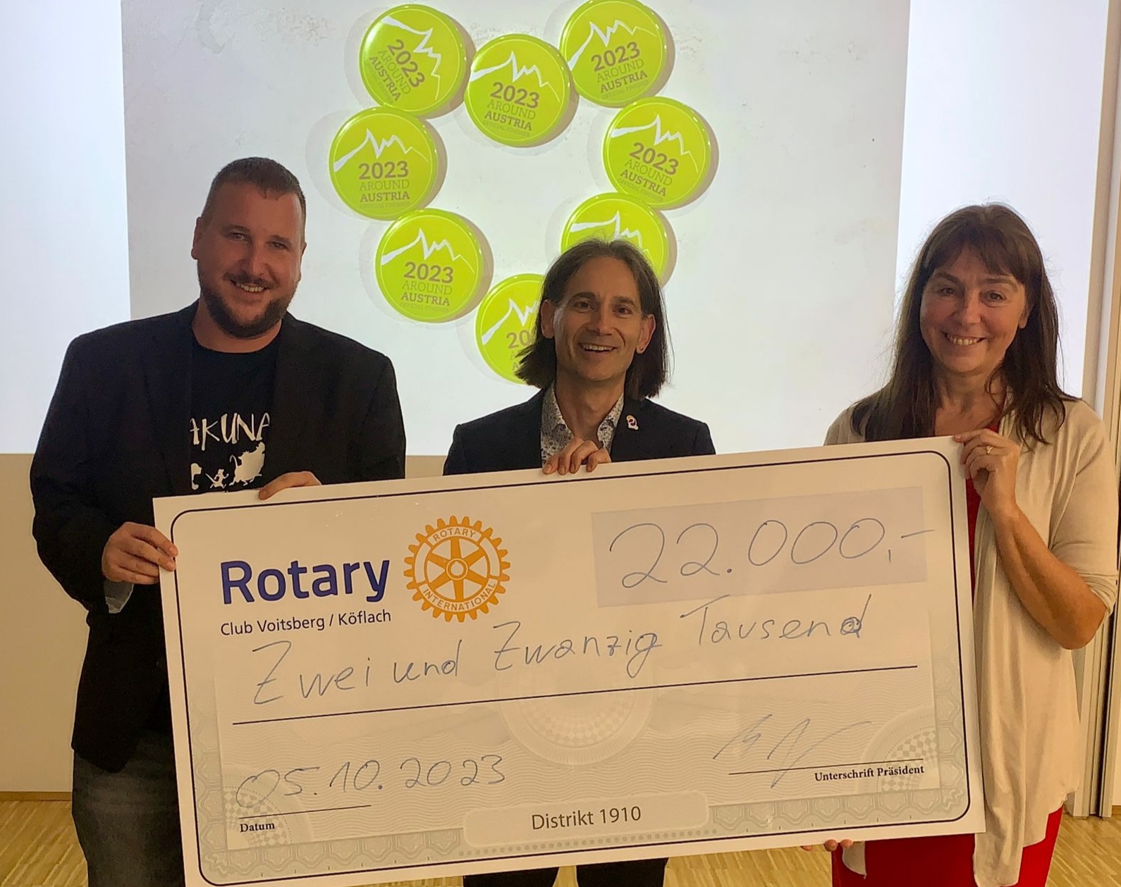 Spendenübergabe: Rotary Voitsberg Köflach & Rotary Graz radeln das Race ...