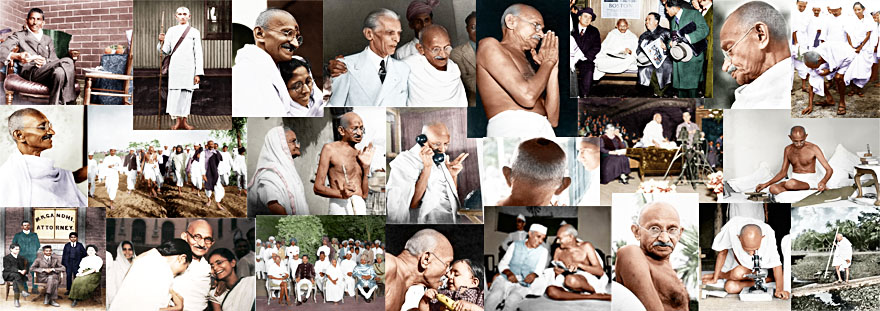 mahatma gandhi colour photo