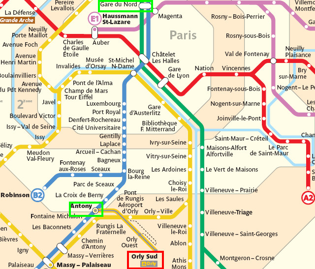 Estación RER Antony, Gare d'Antony - Viajar en tren por Europa