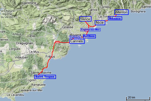 Ruta por la Costa Azul y Monaco - Viajar en tren por Europa