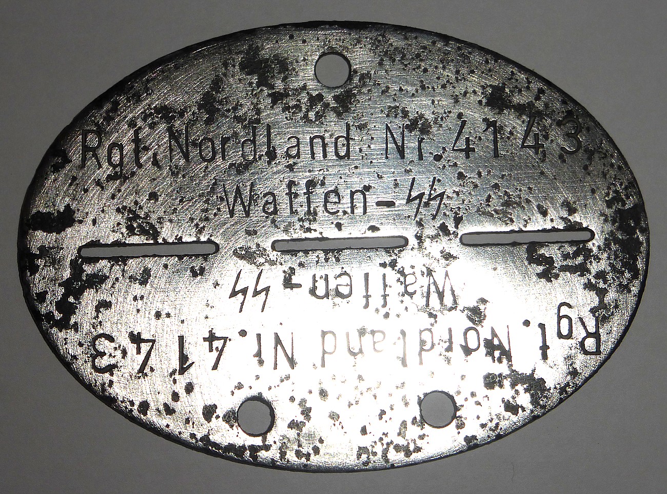 7609 PLAQUE IDENTITE WAFFEN-SS DIVISION NORDLAND - Militaria