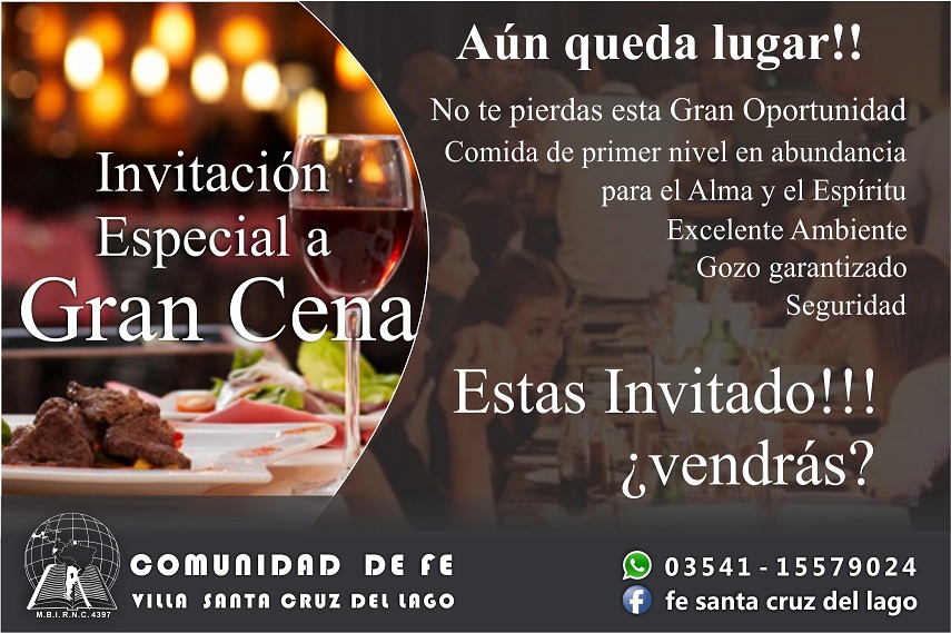 Invitación Especial a Gran Cena... Estas Invitado!!! ¿Vendrás? - Página ...