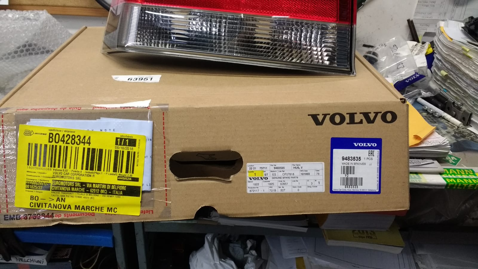 Faro Volvo V60|S60: 31656893 - 31420116 - 9483535. - Web Ricambi Auto