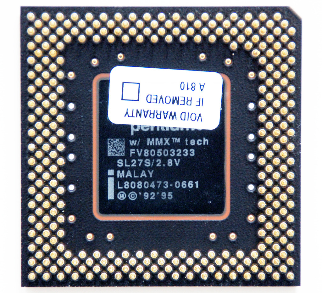 Intel Pentium MMX - CPU MUSEUM - MUSEUM OF MICROPROCESSORS & DIE ...