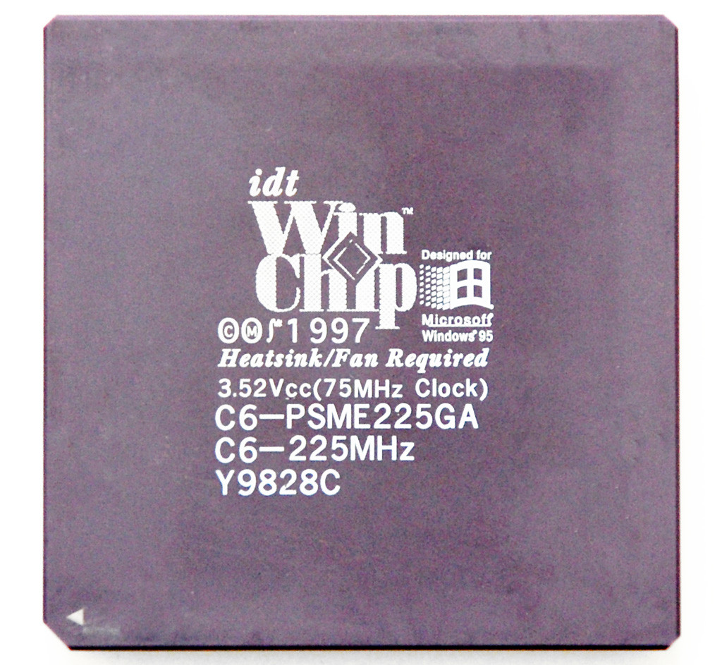 IDT WinChip C6 - CPU MUSEUM - MUSEUM OF MICROPROCESSORS & DIE PHOTOGRAPHY